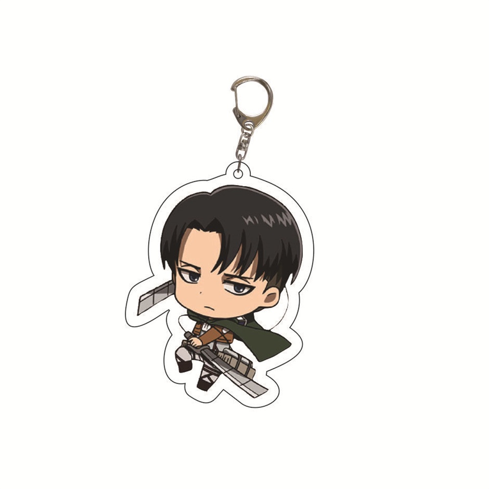 Anime Attack on Titan Levi Ackerman Eren Jaeger Key Chain Pendant ...