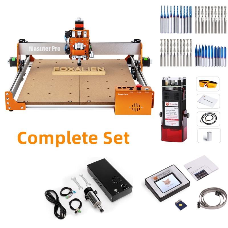 FoxAlien CNC Router Machine Masuter Pro Complete Set, All Aluminum ...