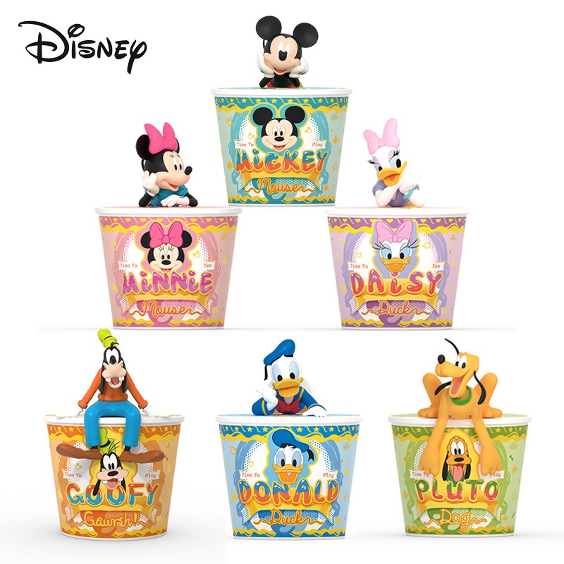 Genuine Disney Cup Noodles Anime Action Figure Model Toy Minnie Mickey ...