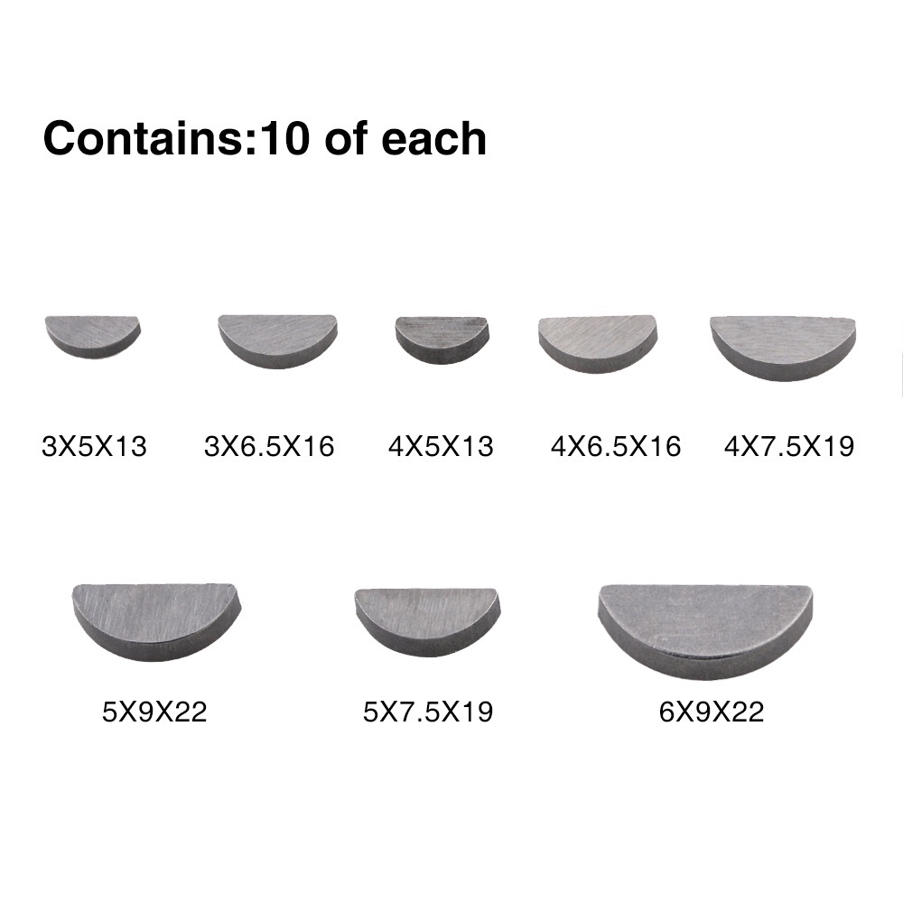 [Spot] 80 pieces/box of half-round key flywheel pulley crank key ...