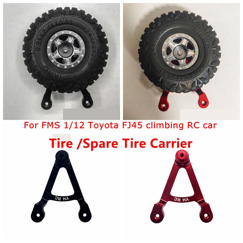 Spare Tire Metal Tire Carrier Mount for FMS1/12 Toyota FJ45 Climbing RC ...