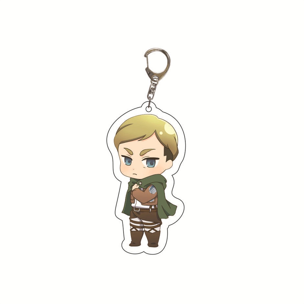 Anime Attack on Titan Levi Ackerman Eren Jaeger Key Chain Pendant ...