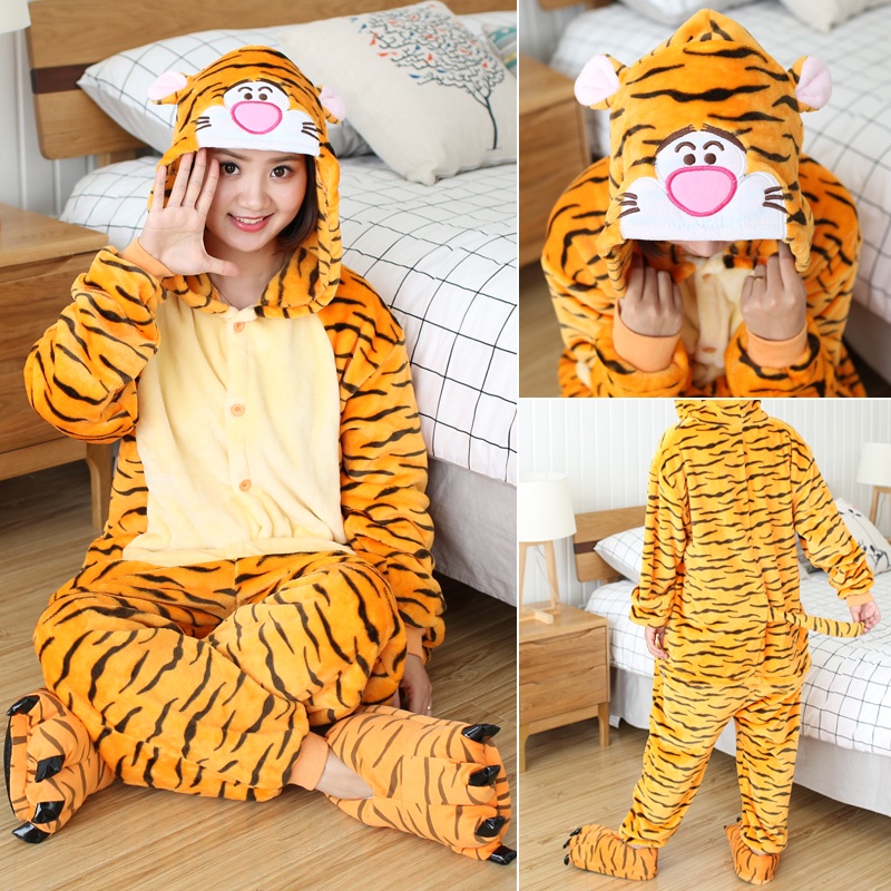 Kigurumi Stitch Animal Pajamas Adults Cute Giraffe Pikachu Panda Cartoon Onesies Sleepwear ...