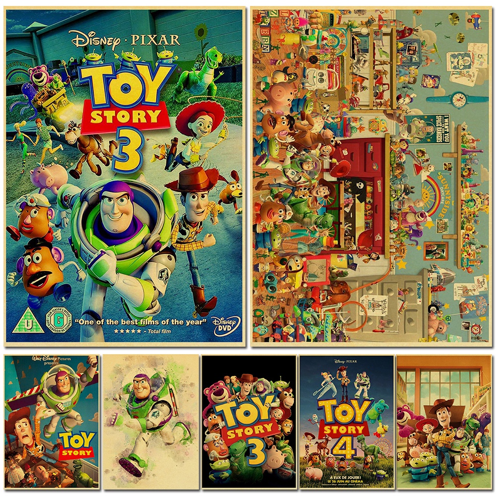 Toy Story Classic Cartoon Movie Poster Paper Art Poster Children's ...