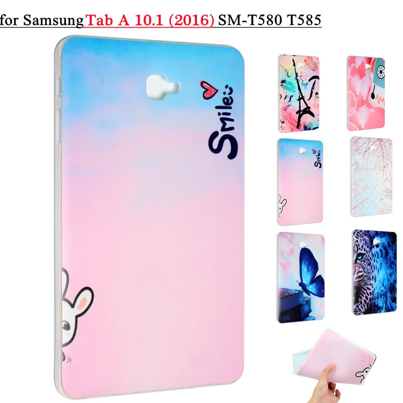 Samsung Galaxy Tab A 10.1 (2016) T580 T585 Soft TPU Cartoon Painted ...
