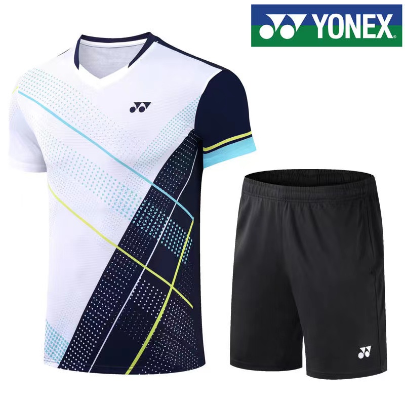 Yonex badminton suits men's and women's tops short-sleeved quick-drying breathable competition ...