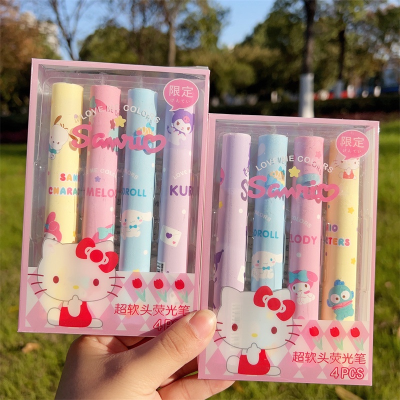 4pcs Cute Sanliou Highlighter Student Large Capacity Highlighter ...