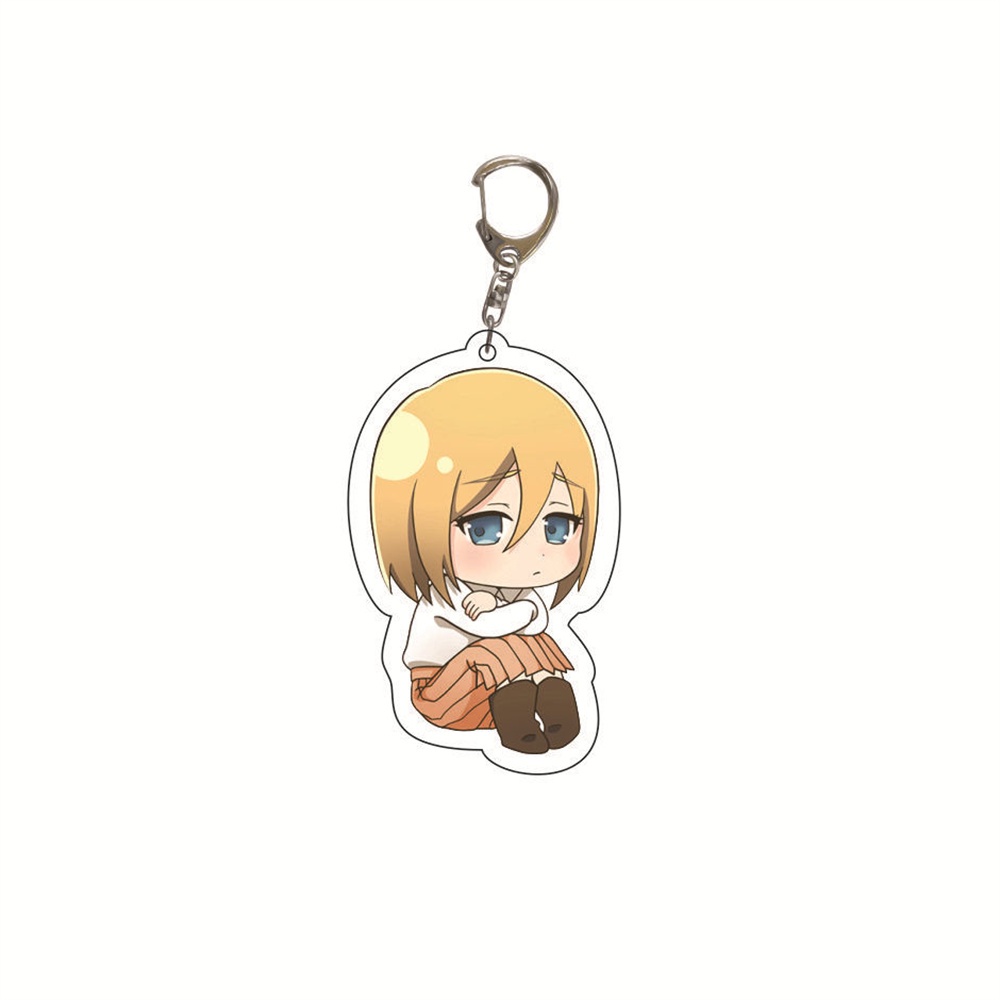 Anime Attack on Titan Levi Ackerman Eren Jaeger Key Chain Pendant ...