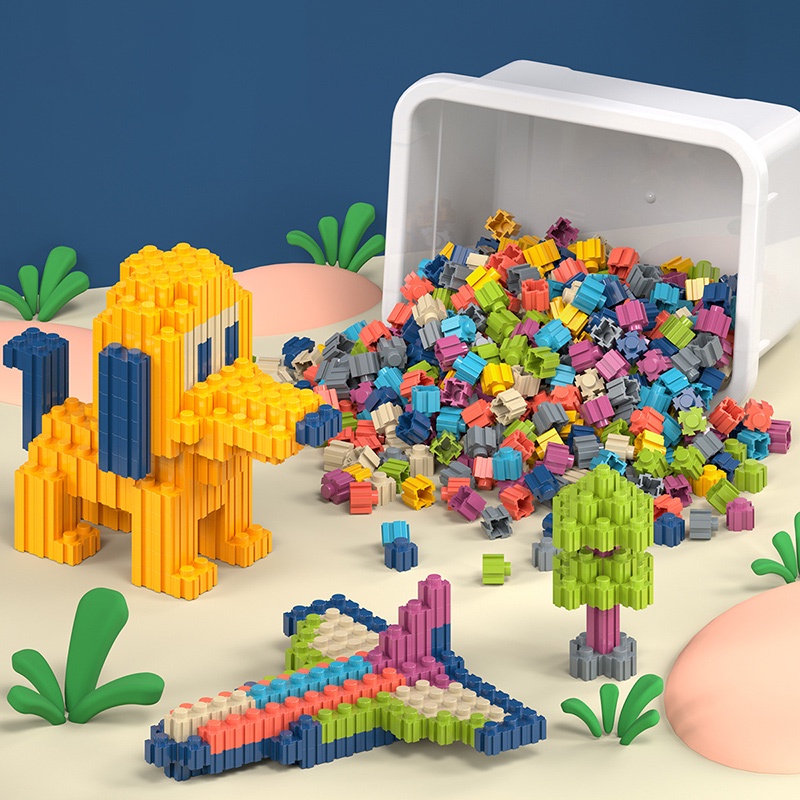 [Ready Stock] Big Pieces Building Blocks Brick Toy Set- Educational ...