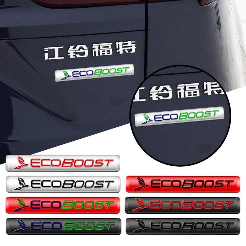 Car Sticker Ecoboost Logo 3D Rear Trunk Fender Metal Chrome Emblem ...