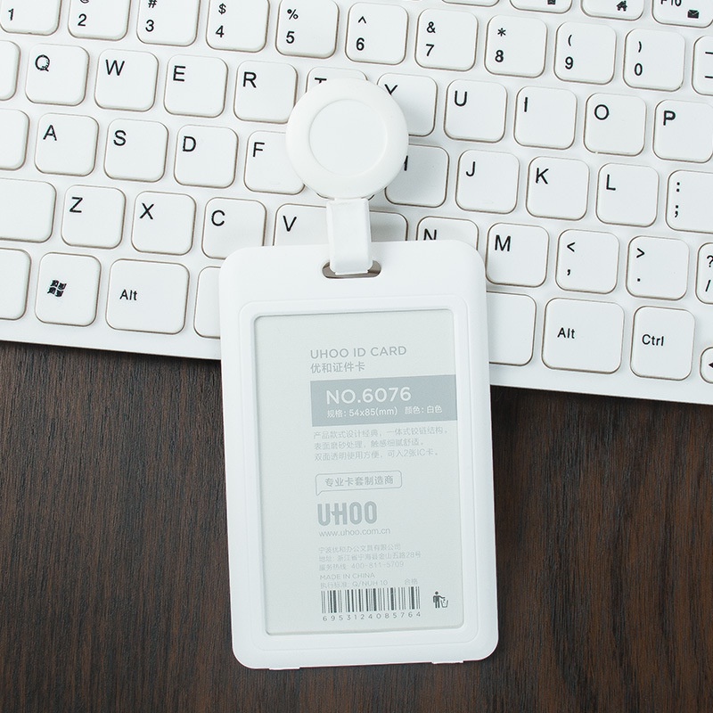 1Pc Pure Color Retractable Pull Key ID Badge Holder Name Tag Strap Clip ...