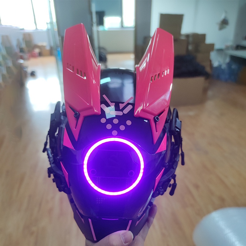 Cyberpunk LED Mask cosplay Mask Technology Helmet Party Mask Black ...