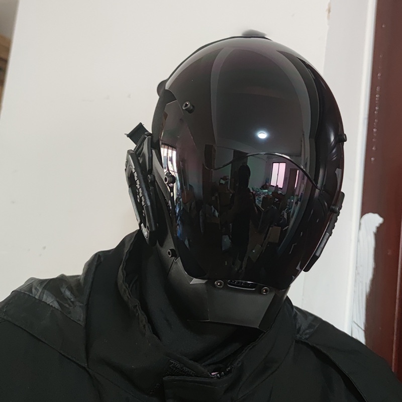 Cyberpunk LED Mask cosplay Mask Technology Helmet Party Mask Black ...