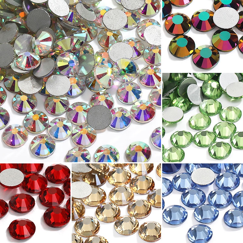 SS5/1.8mm Glass Strass Crystal Stones Non Hot Fix Flatback Nail Art ...