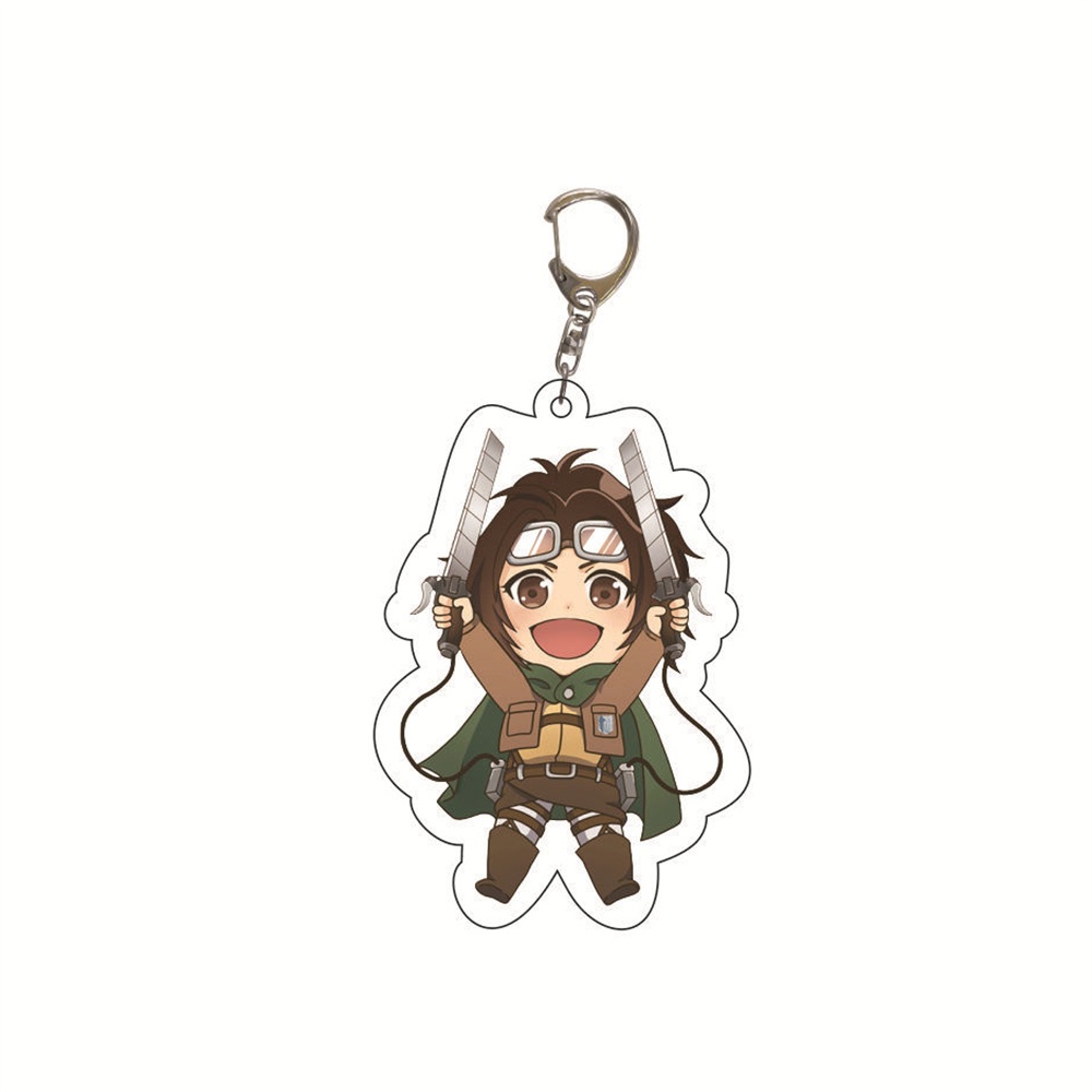 Anime Attack on Titan Levi Ackerman Eren Jaeger Key Chain Pendant ...