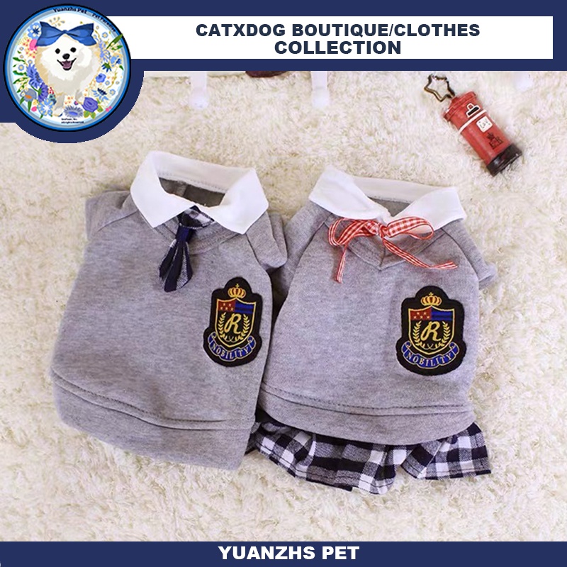 【Yuanzhs Pet】Fashionable pet school uniform and handsome campus style ...