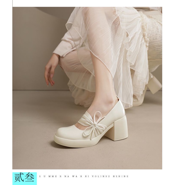 Mary Jane High Heels Women Evening Wind Gentle Vintage Versatile ...