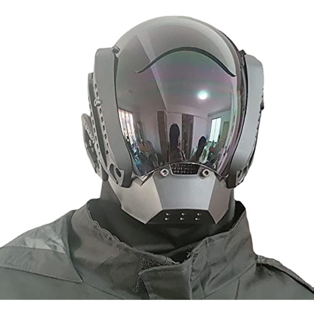 Cyberpunk LED Mask cosplay Mask Technology Helmet Party Mask Black ...