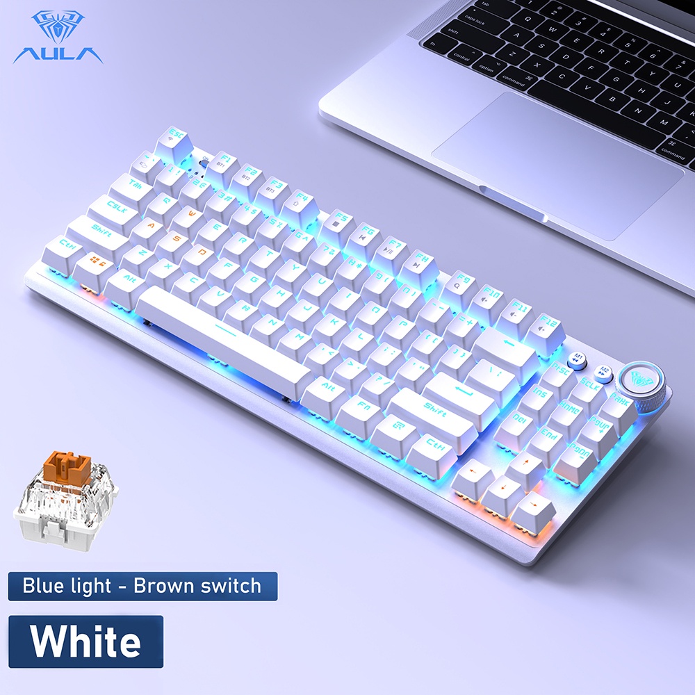 AULA F3001 87 key Mechanical Keyboard Wireless Keyboard TKL Suitable ...