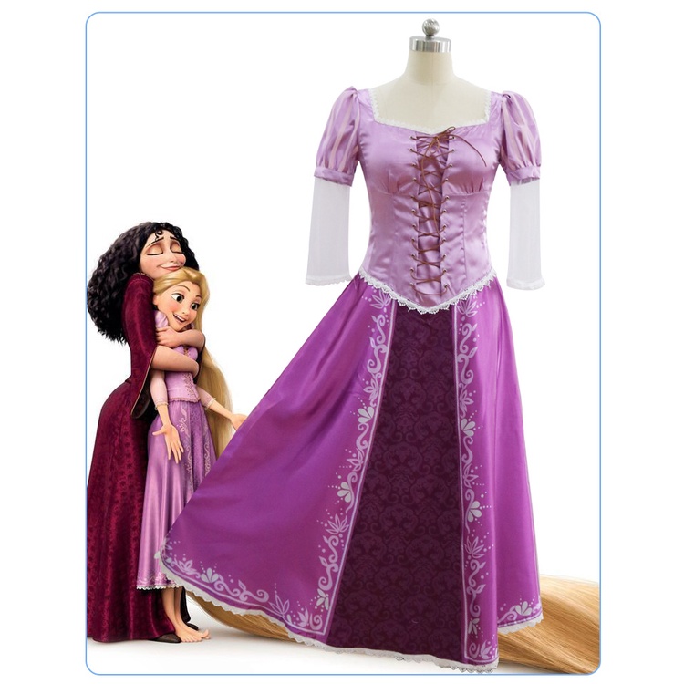 Adult Women Enchanted Princess Dress Long Sleeve Maxi Dress Fairy Tale ...