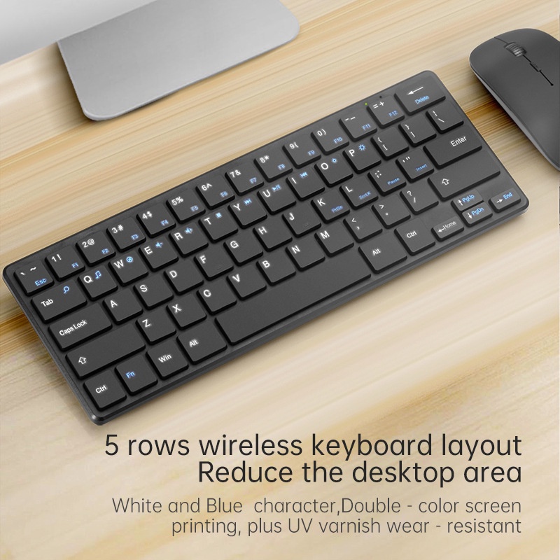 2in1 Egronomic Mini USB Wireless Keyboard and Mouse For Office/Work ...