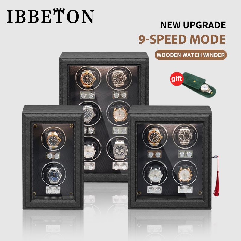 IBBETON Luxury Wood Watch Winder High-end 2 4 6 Slot automatic Watch ...