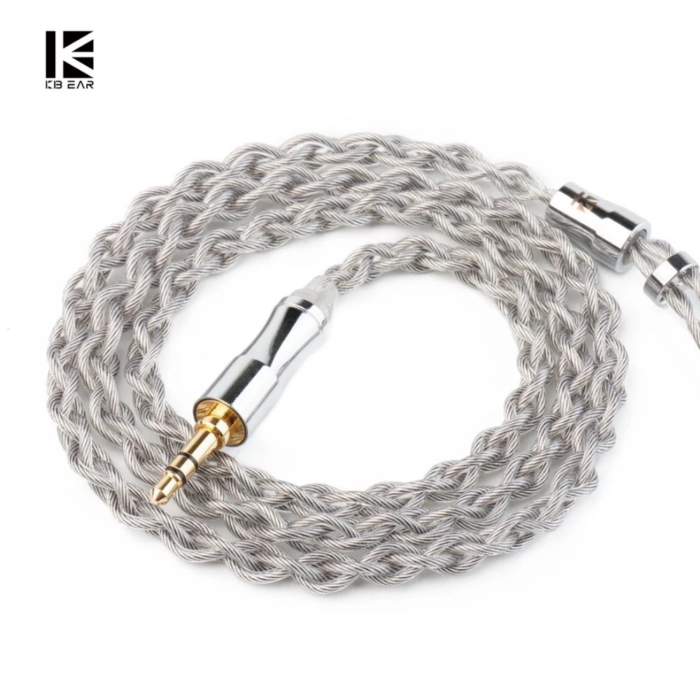 KBEAR Chord 6N Graphene+4N OFC Silver-plated Mixedly Braided Upgrade Cable With MMCX/2Pin ...