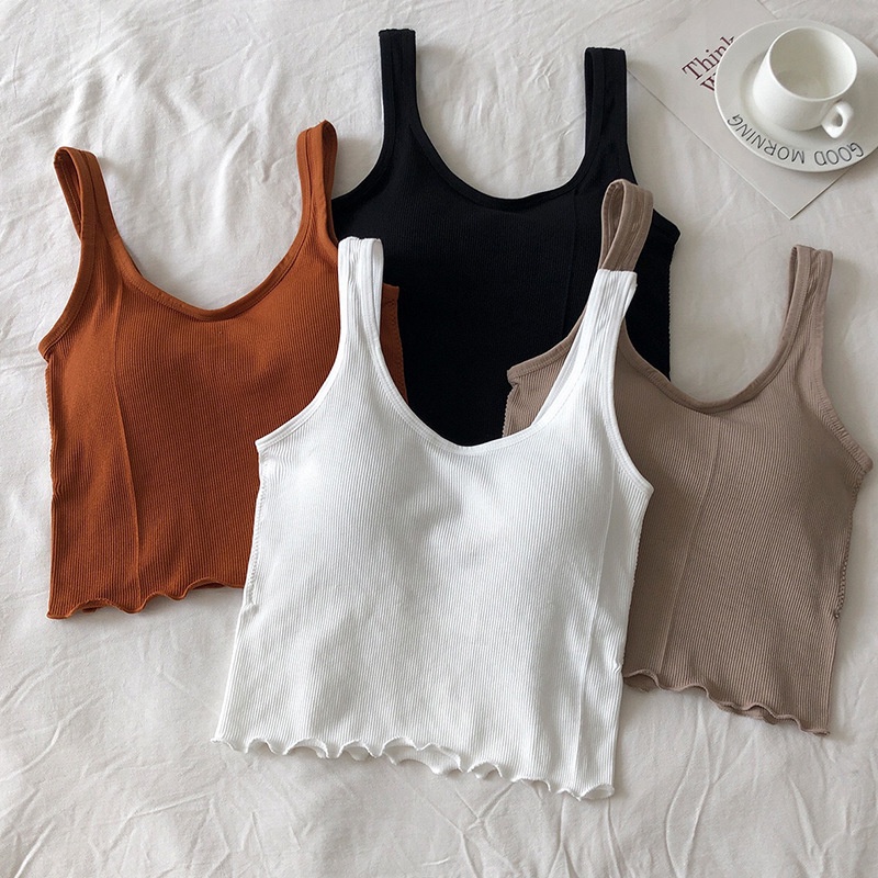 Mumu #STACEY Knitted Sleeveless TANK Top with NON REMOVABLE PAD ...