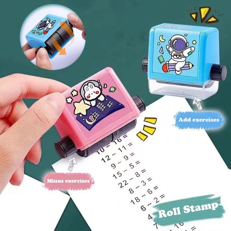 Number Rolling Stamp Addition And Subtraction seal Question Stamp ...