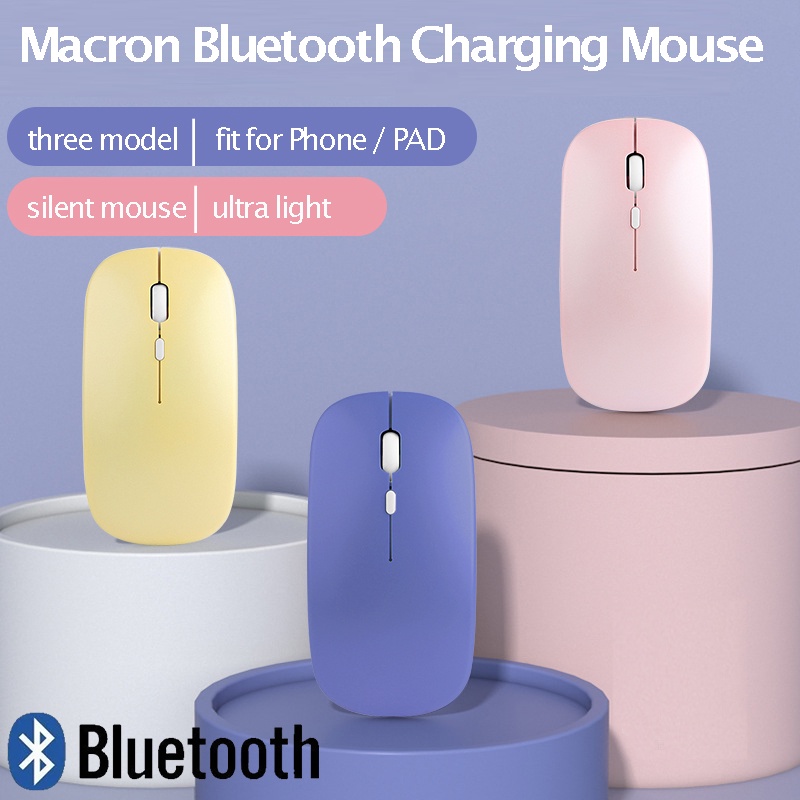Cute Macron Bluetooth Mouse Rechargeable 1600dpi Mause for iPad Phone ...
