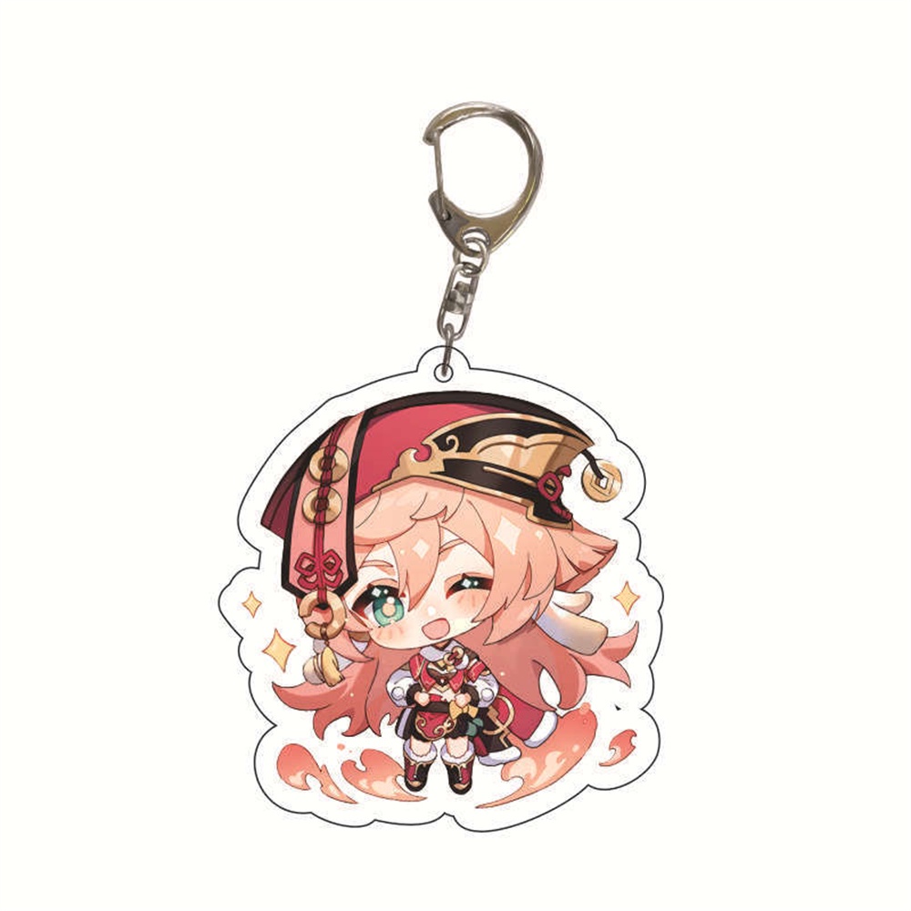 Cute Genshin Impact Game Character Acrylic Keychain SAYU Yoimiya Kazuha ...