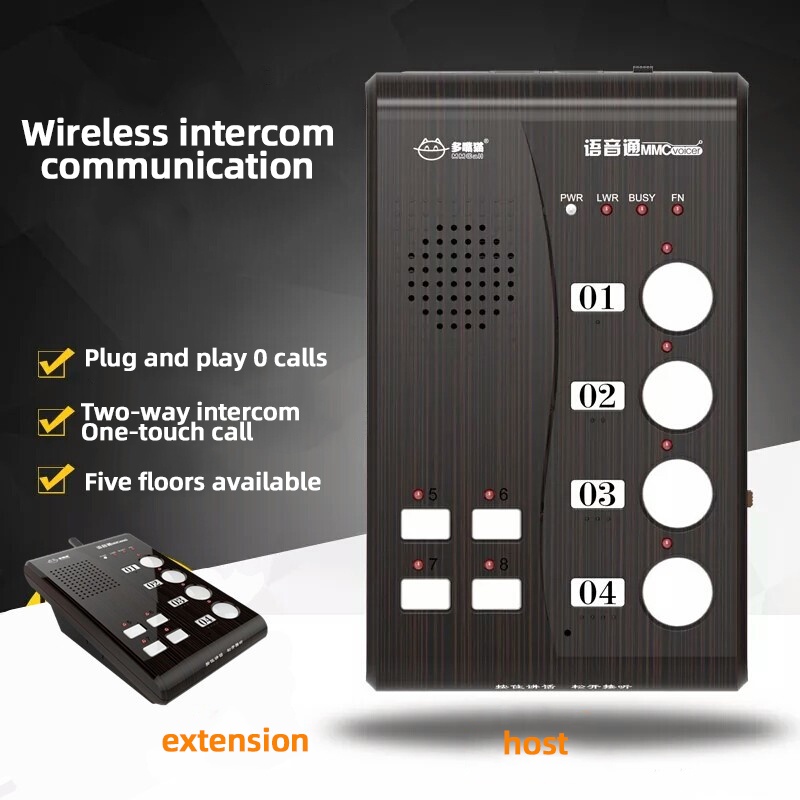 Cover 5 floors of Wireless intercom communication calls 8-channel ...