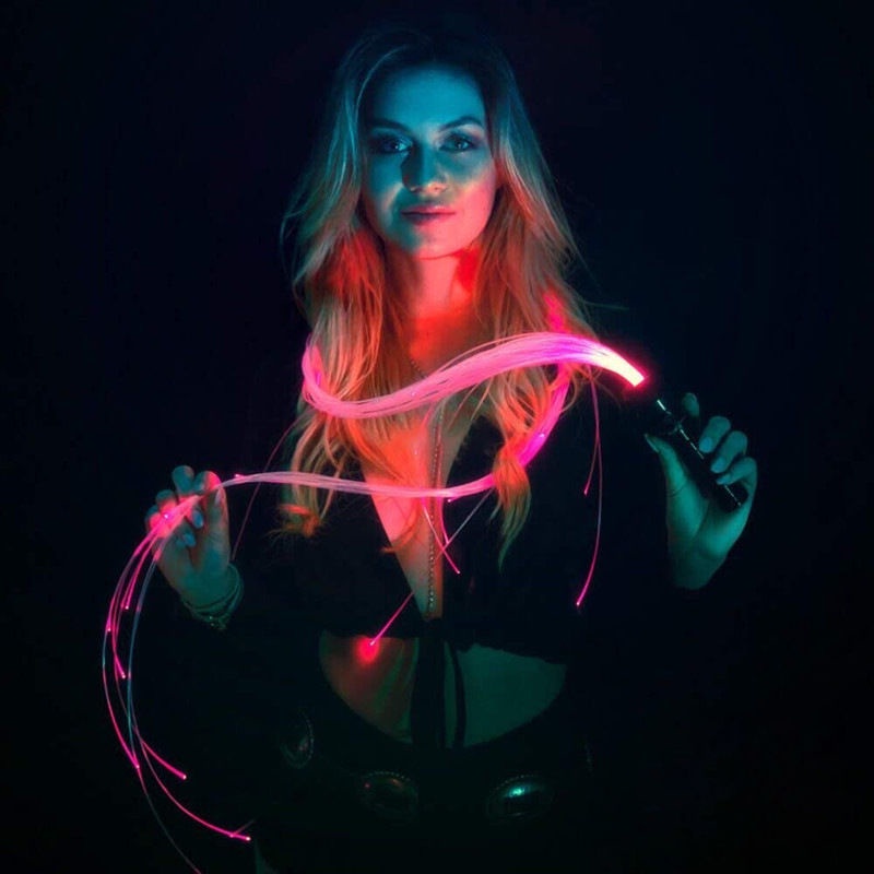 Live Glowing Whip Optical Fiber led Colorful Dot Dance Bar Nightclub ...