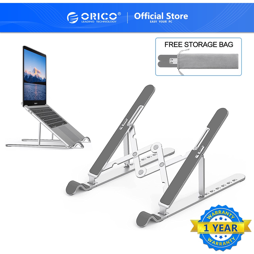 Orico Laptop Stand Holder Riser Portable Adjustable Aluminum Notebook ...