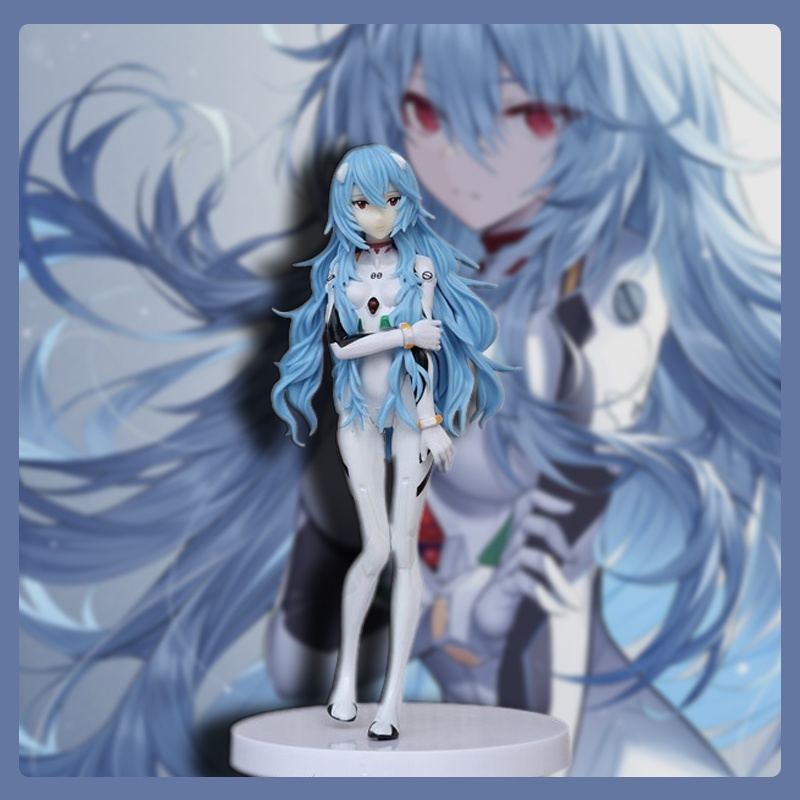 17cm Evangelion Ayanami Rei Anime Figures Long Hair Rei Asuka Action ...