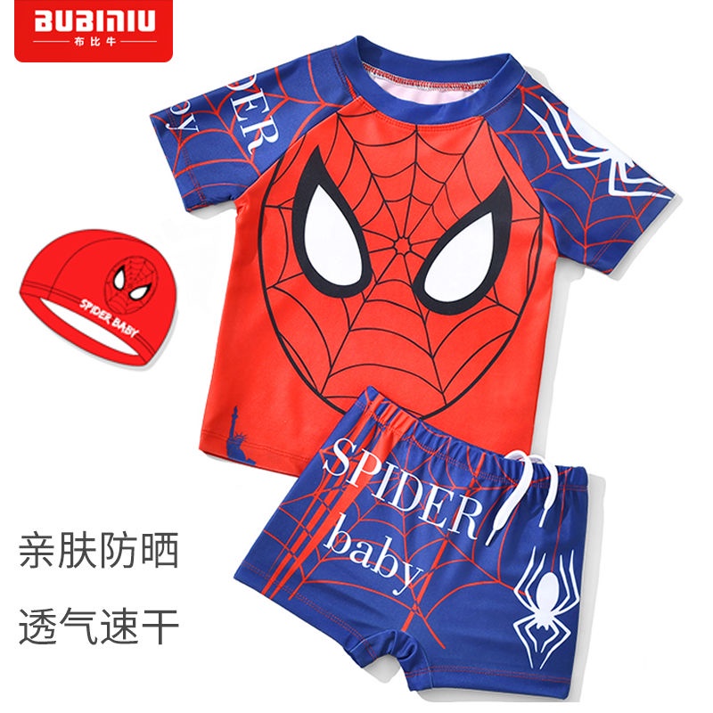 Kid's Spiderman Swimsuit boys' cartoon Swimsuit Swimming Suit swimming ...