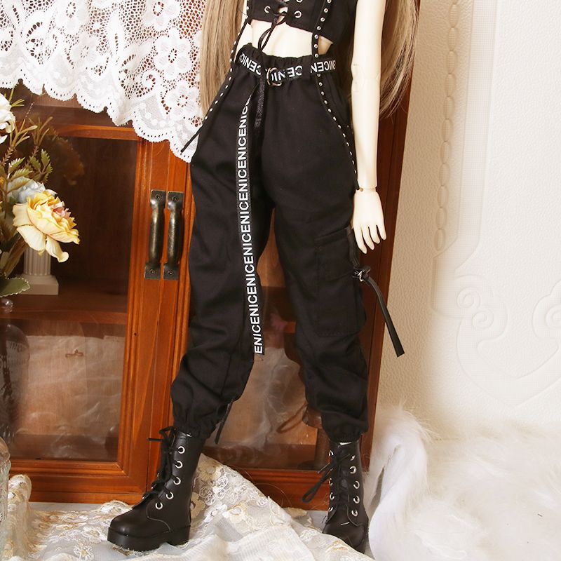 bjd doll clothes 1/4bjd overalls shorts jeans flared pants shark Ye ...