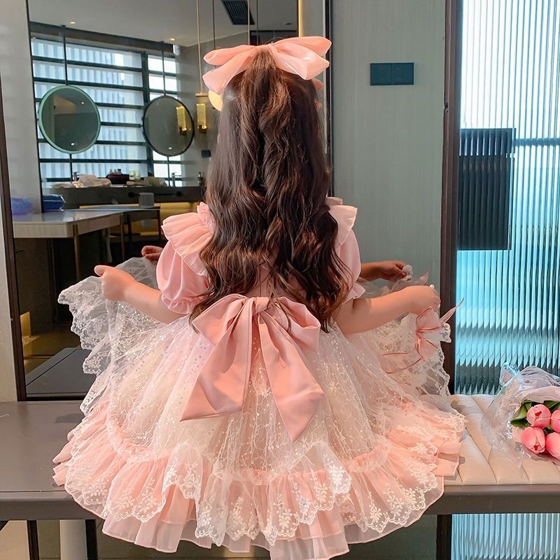 Girls summer Lolita children s love lace foreign style tutu skirt ...