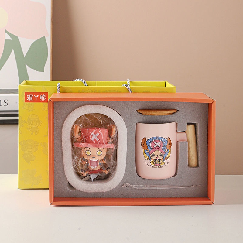 Ready Stock Best-Selling Gift for Boys Mug with Lid Spoon Luffy Ceramic ...