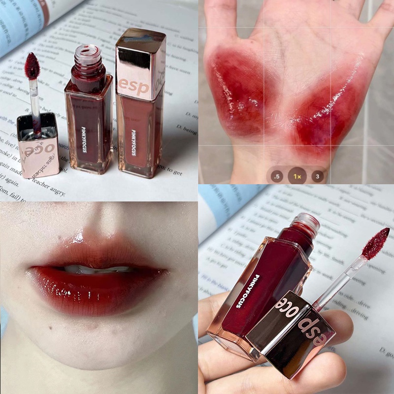 Pinky Focus Small Square Tube Mirror Surface Lipstick Lasting ...