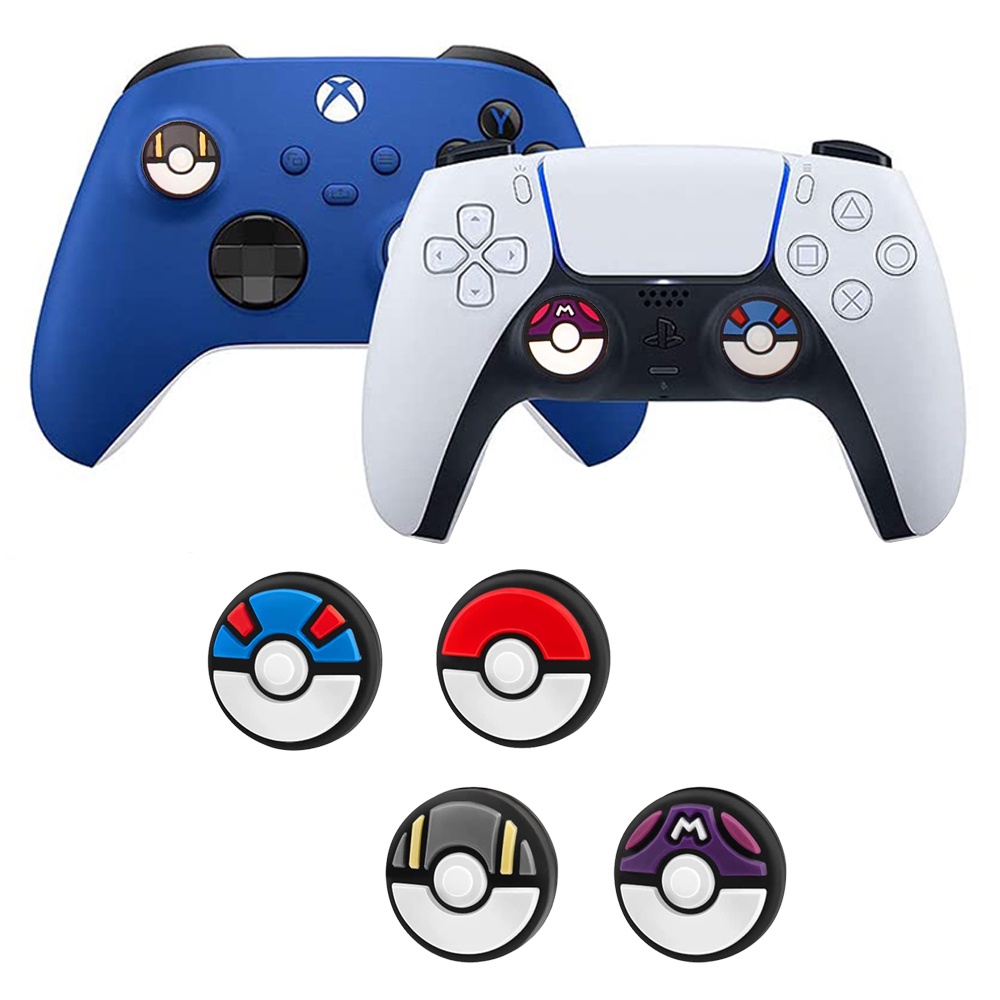 4pcs Pokemon Scarlet and Violet Silicone Analog Thumb Stick Grip Caps ...