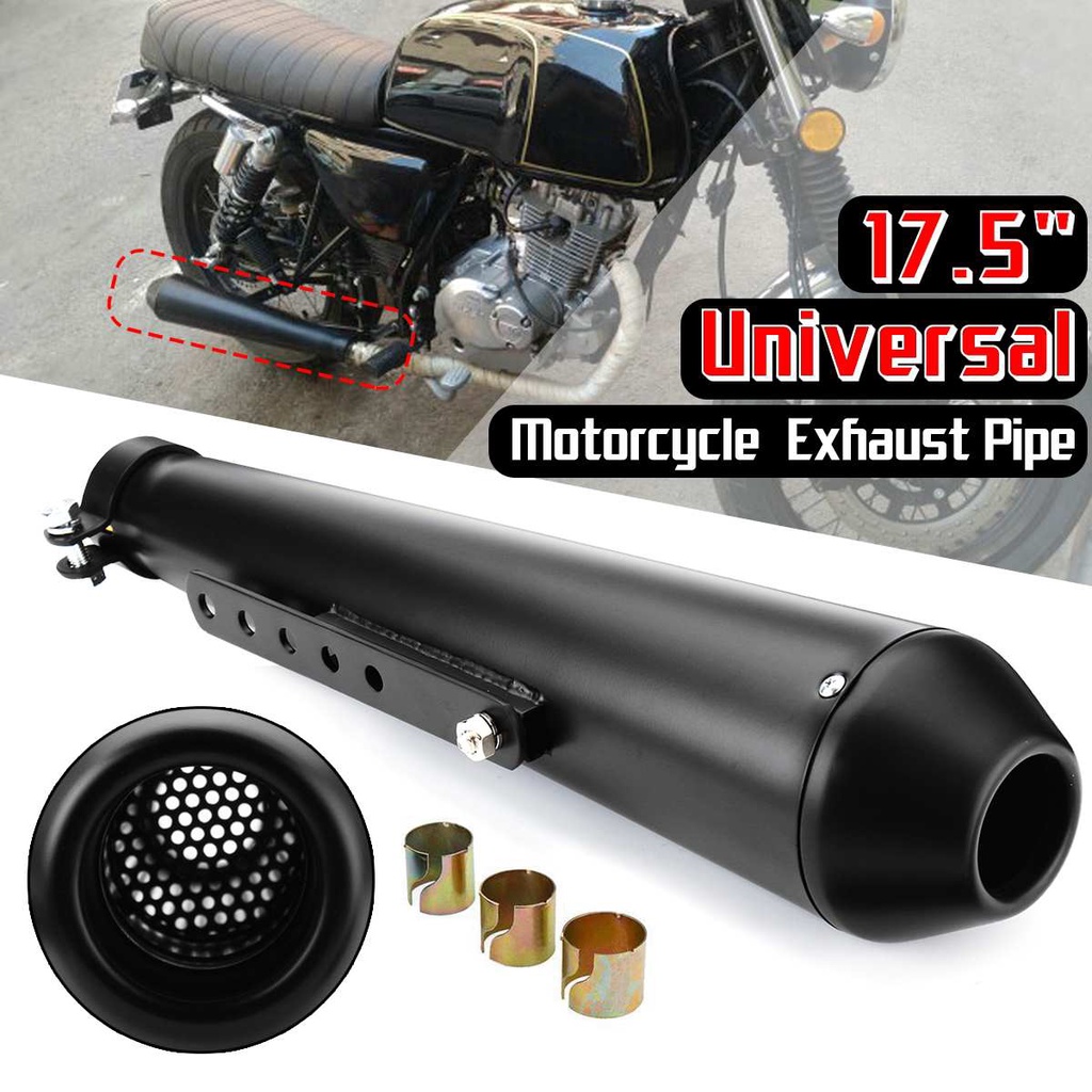 Universal Motorcycle Exhaust Pipe Cafe Racer Modified Tail Exhaust ...