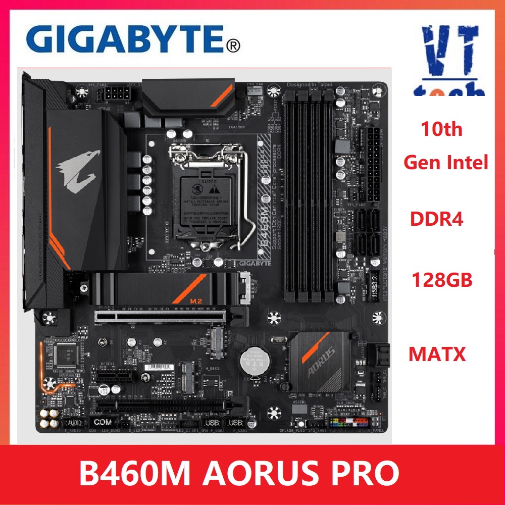 Used Gigabyte B460M AORUS PRO Motherboard LGA 1200 10th Generatio Core/Pentium/Celeron DDR4 ...