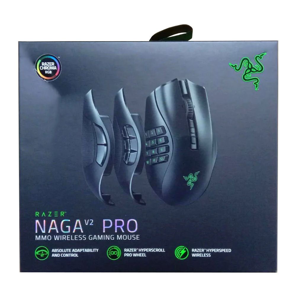 Razer Naga V2 Pro MMO Wireless Gaming Mouse (RZ01-0440) - 30000 Dpi, 3 ...