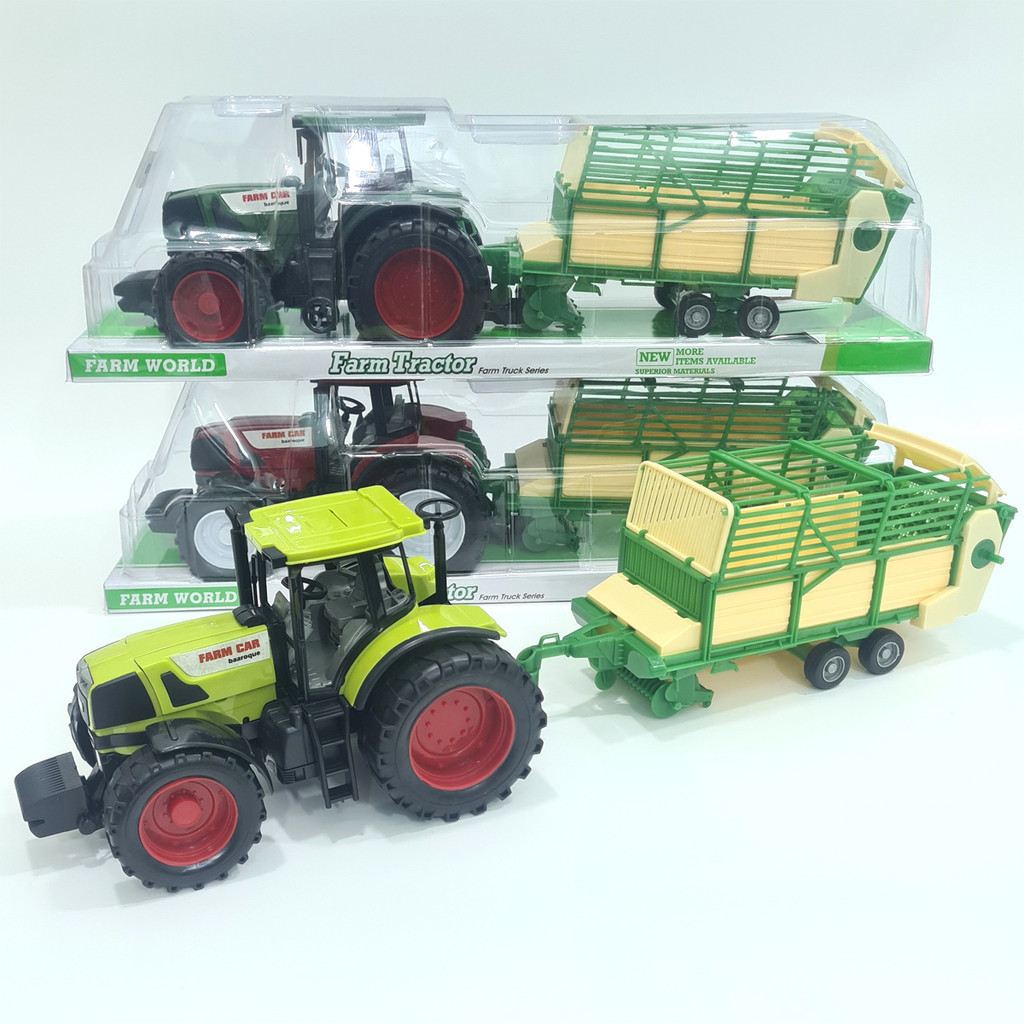 TAOTOY Toy Car Farm Vehicle Agricultural Trailer Harvester With ...