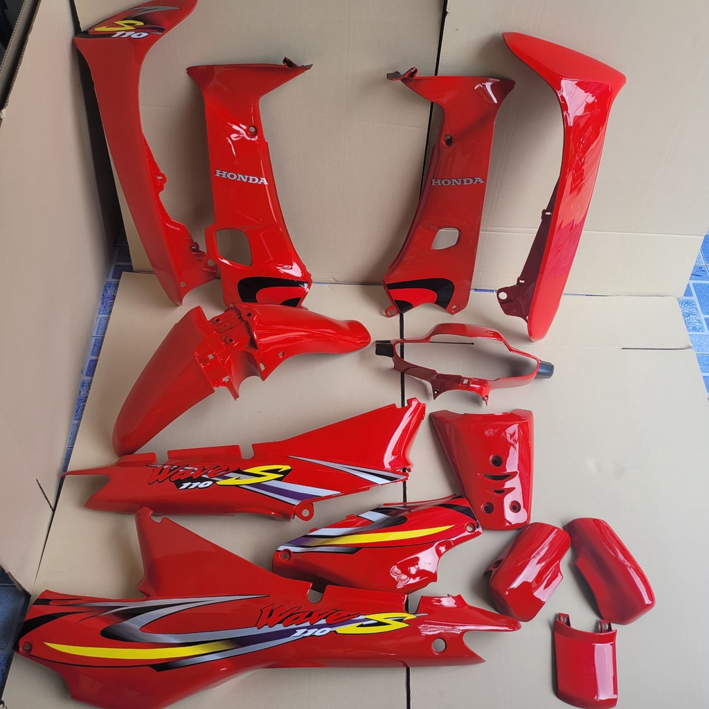 Old wave110 Color Set Eye Dual Headlights Disc Models Car Frame Wave ...