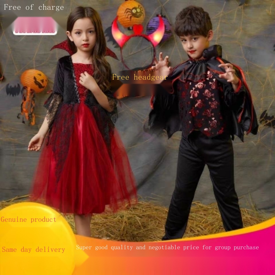 Halloween children s vampire costume girls princess skirt dress horror ...