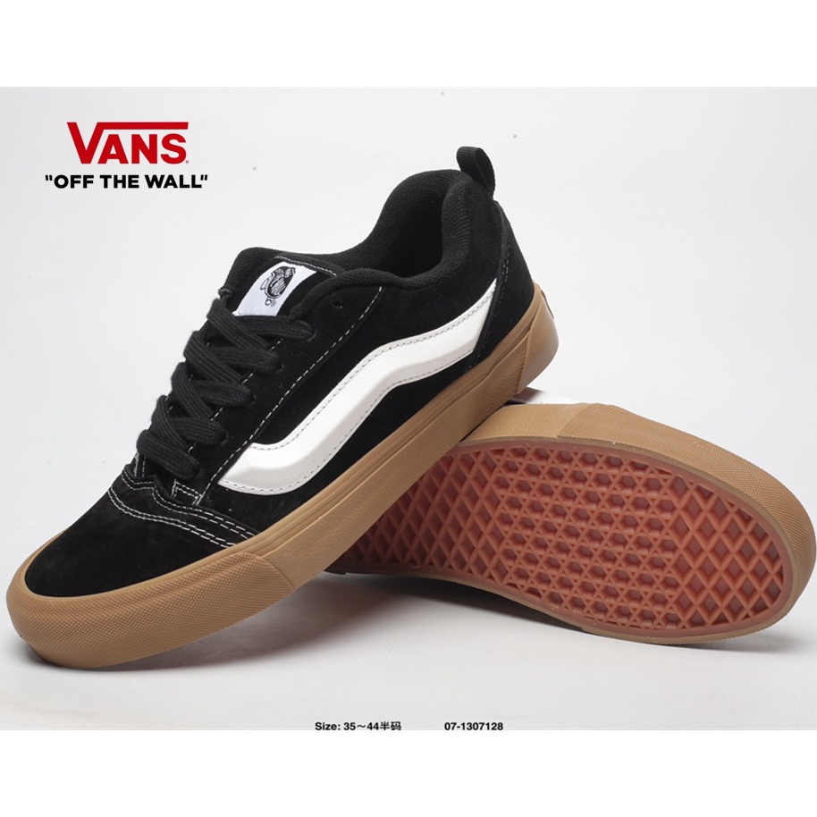 Vans Classics Knu Skool Obesity Edition All Black White Raw Rubber Sole ...