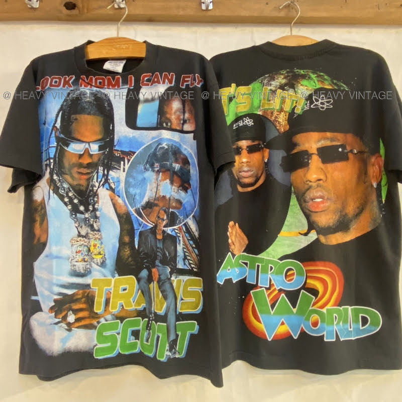 Travis Scott AstroWorld Bio Washed tag Bootleg Authentic Big Screen ...