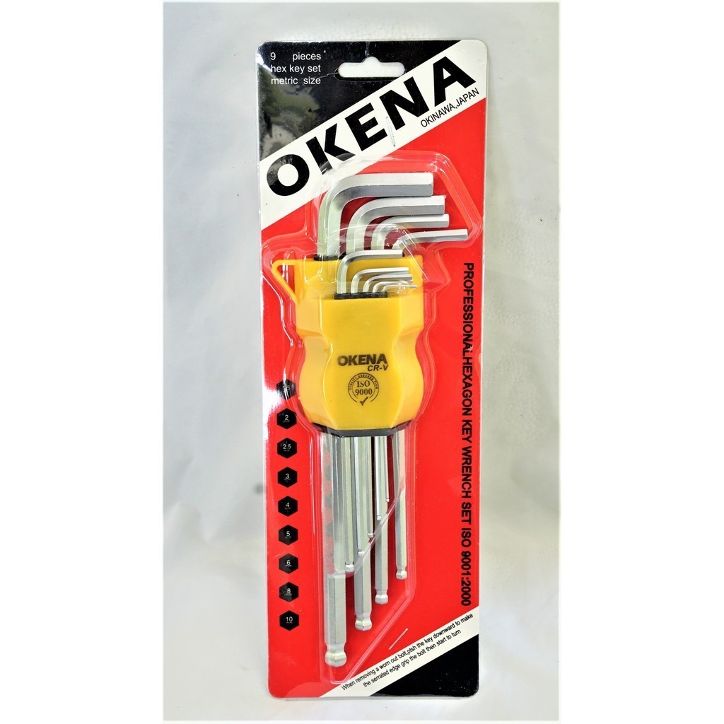 OKENA Hexagon L-Shaped Wrench Set 9 Ball Heads | Shopee Philippines